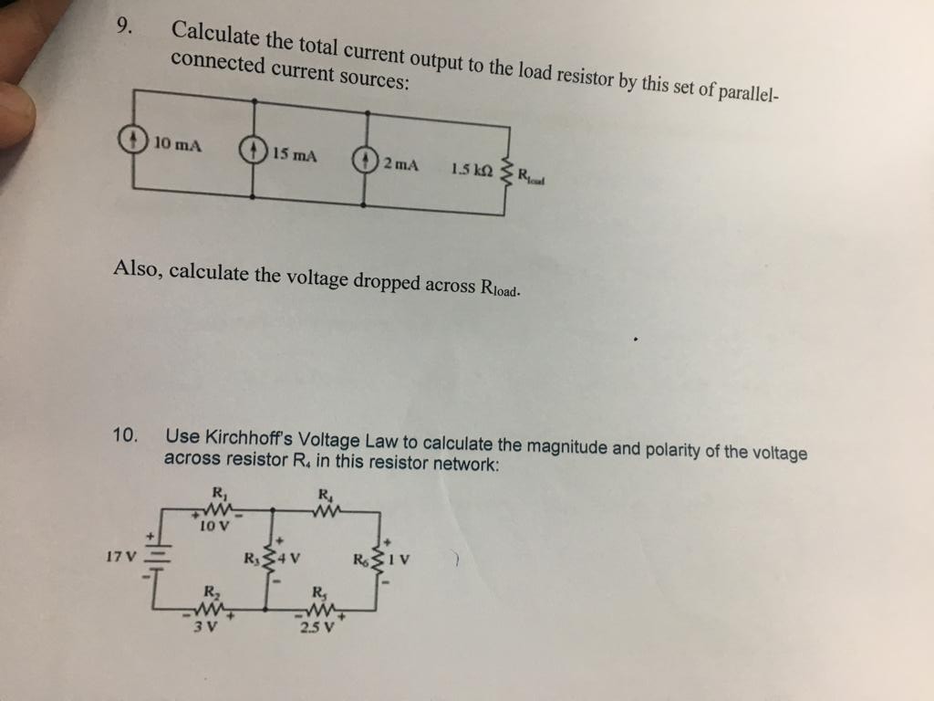 Solved Calculate the total current output to the load | Chegg.com