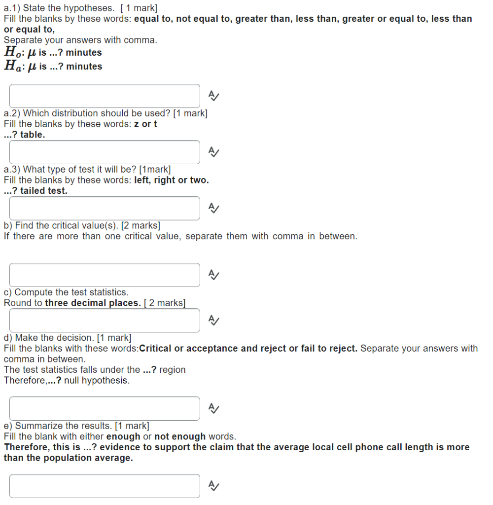 Solved 11 The Average Local Cell Phone Call Length Was Chegg