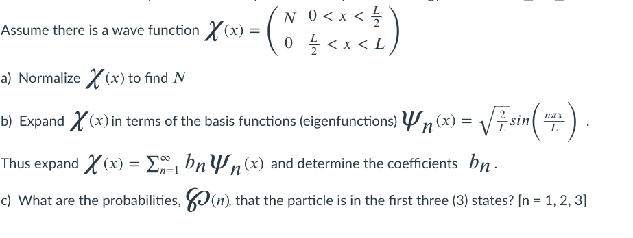 Solved Consider the "particle in a box" problem. The | Chegg.com