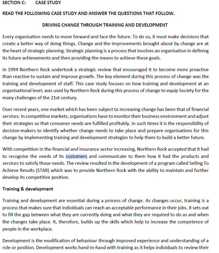 Solved SECTION C: CASE STUDY READ THE FOLLOWING CASE STUDY | Chegg.com Solved SECTION C: CASE STUDY READ THE FOLLOWING CASE STUDY | Chegg.com