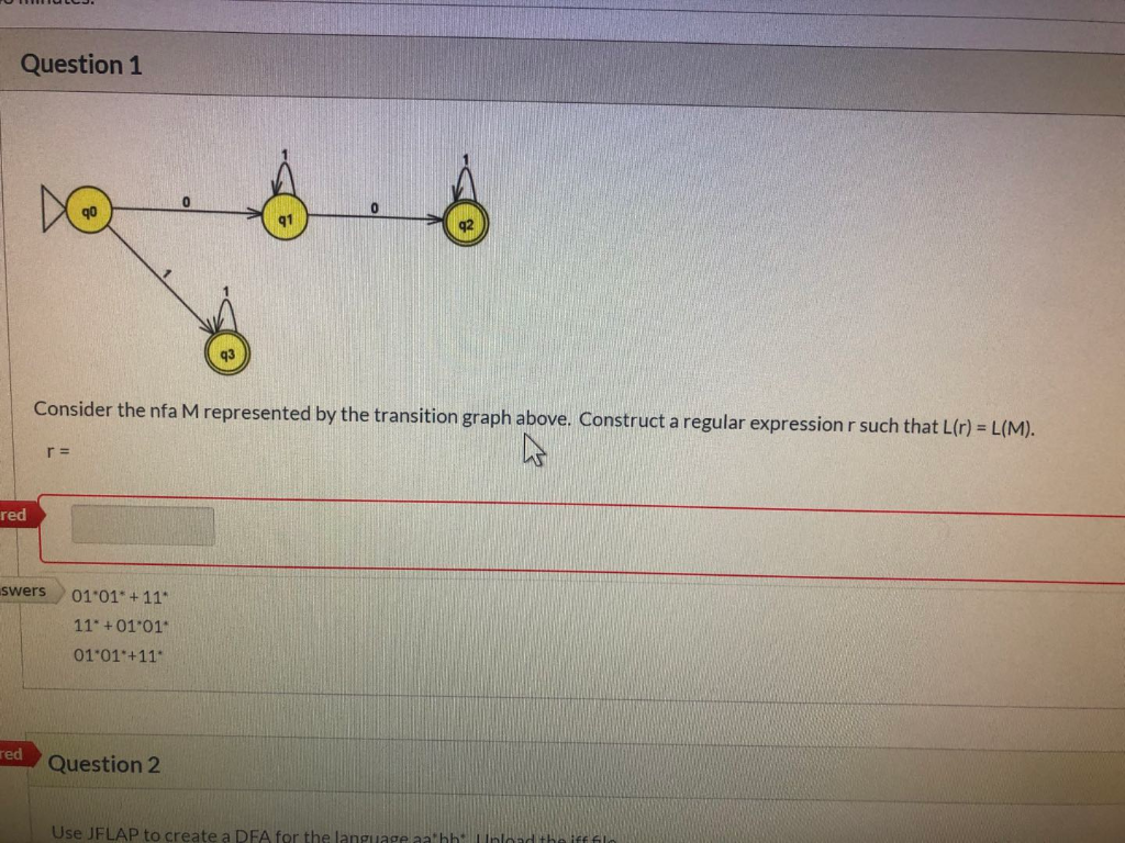 Solved Consider the nfa M reperesnted by the transition | Chegg.com