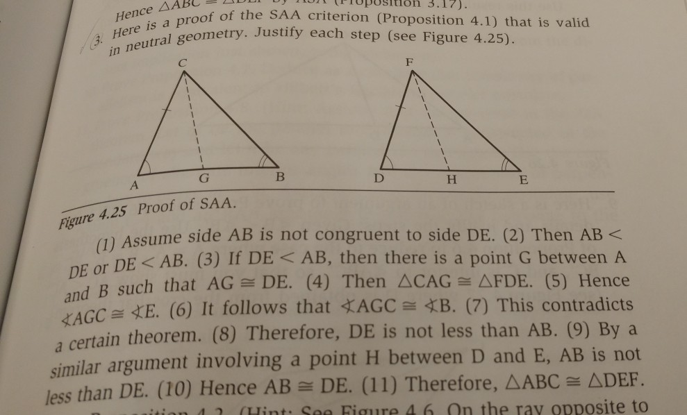 Solved Hence AABU Here is a proof of in neutral geometry | Chegg.com