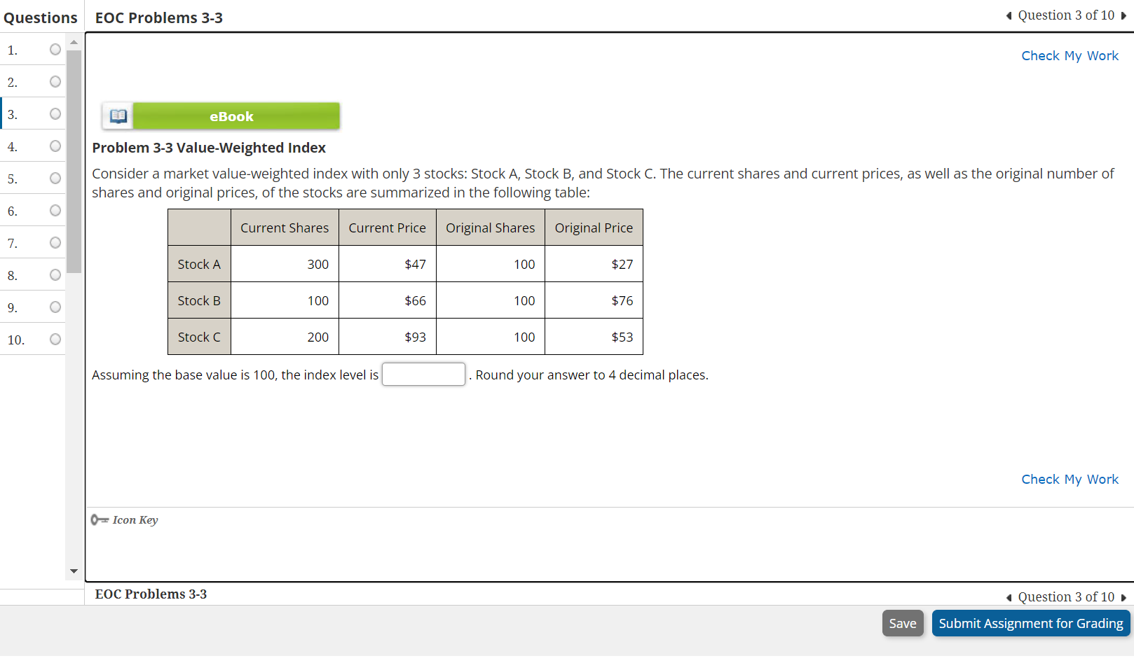 Solved Problem 3-3 Value-Weighted Index Consider a market | Chegg.com