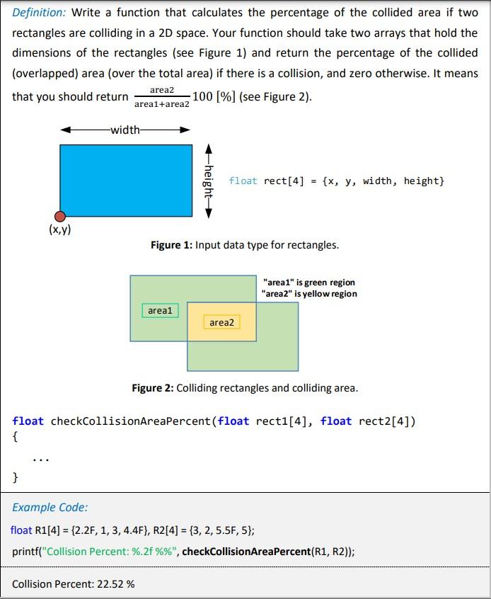 Solved Definition: Write a function that calculates the | Chegg.com