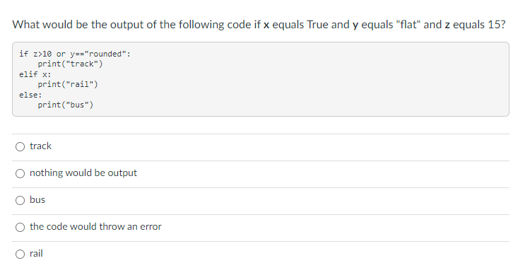 Solved What would be the output of the following code? def | Chegg.com