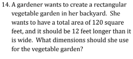 Solved 14. A gardener wants to create a rectangular | Chegg.com
