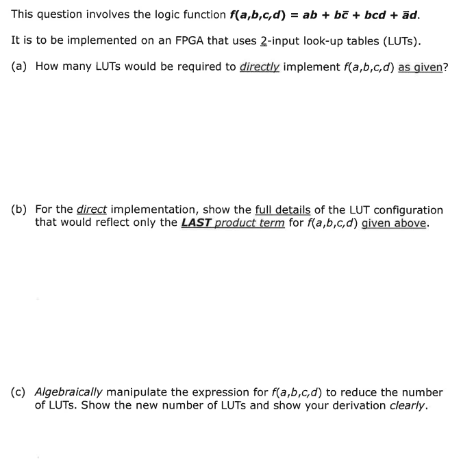 This Question Involves The Logic Function Fabcd 7853