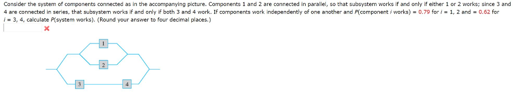 Solved Consider the system of components connected as in the | Chegg.com