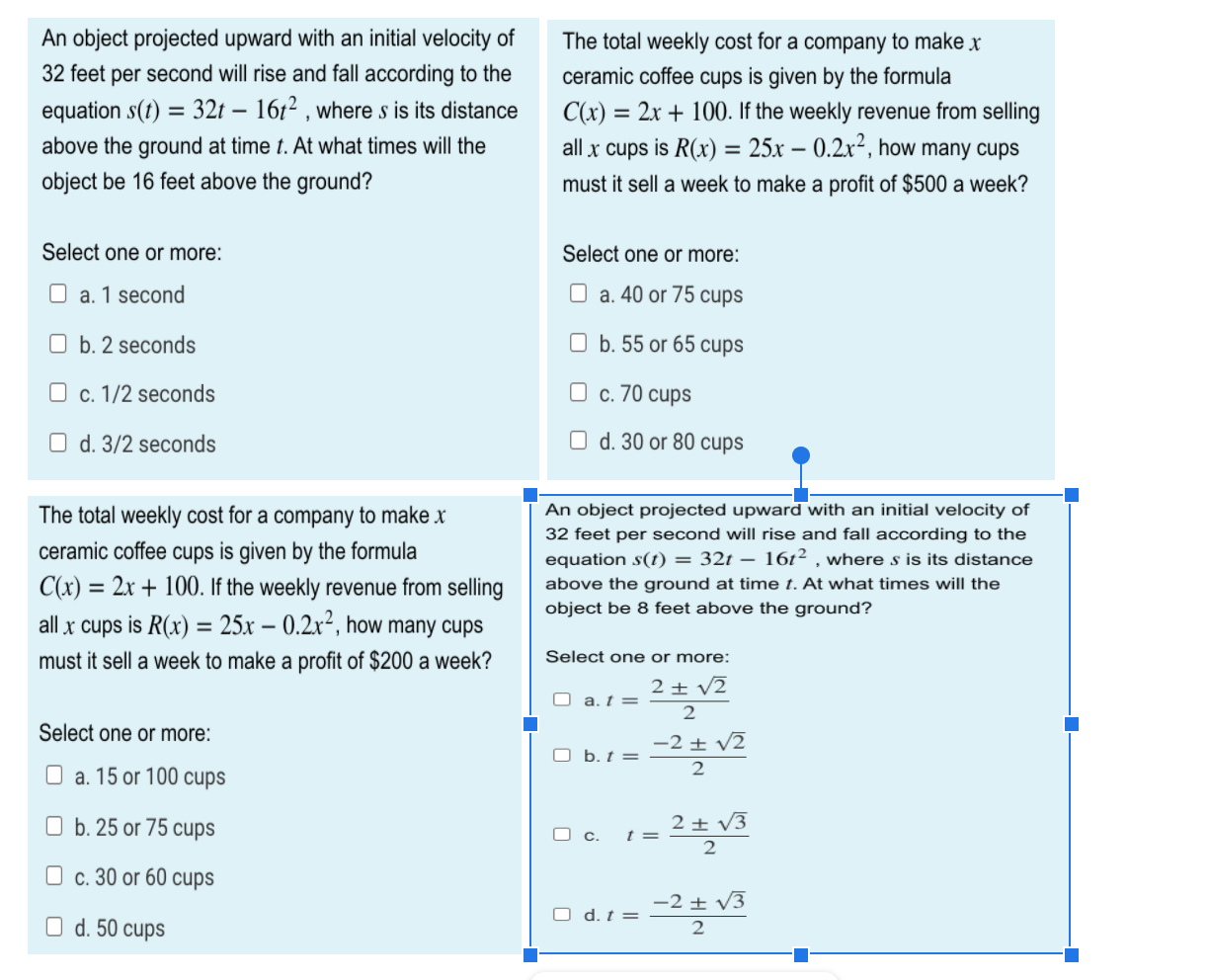 Solved An object projected upward with an initial velocity | Chegg.com
