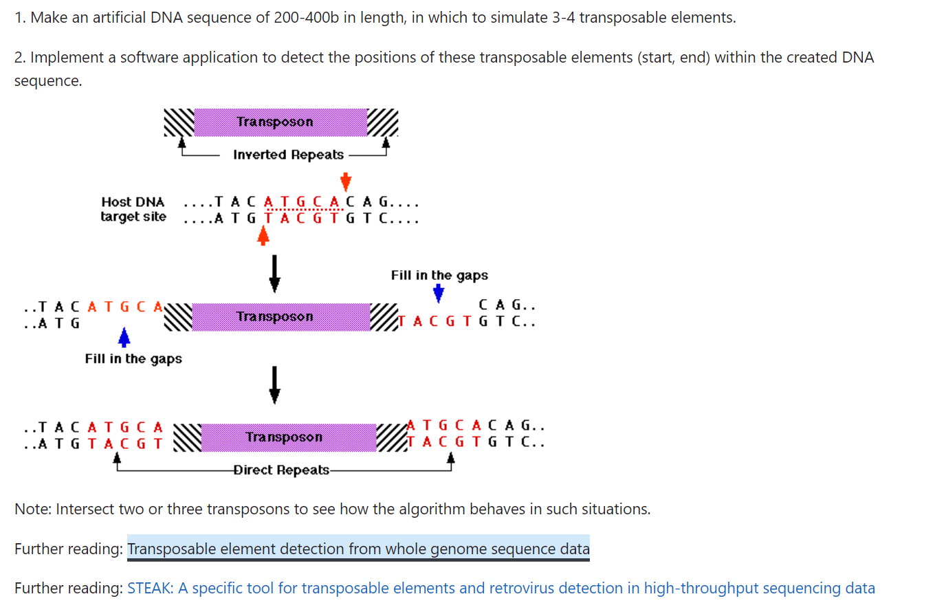 Solved 1. Make an artificial DNA sequence of 200−400 b in | Chegg.com