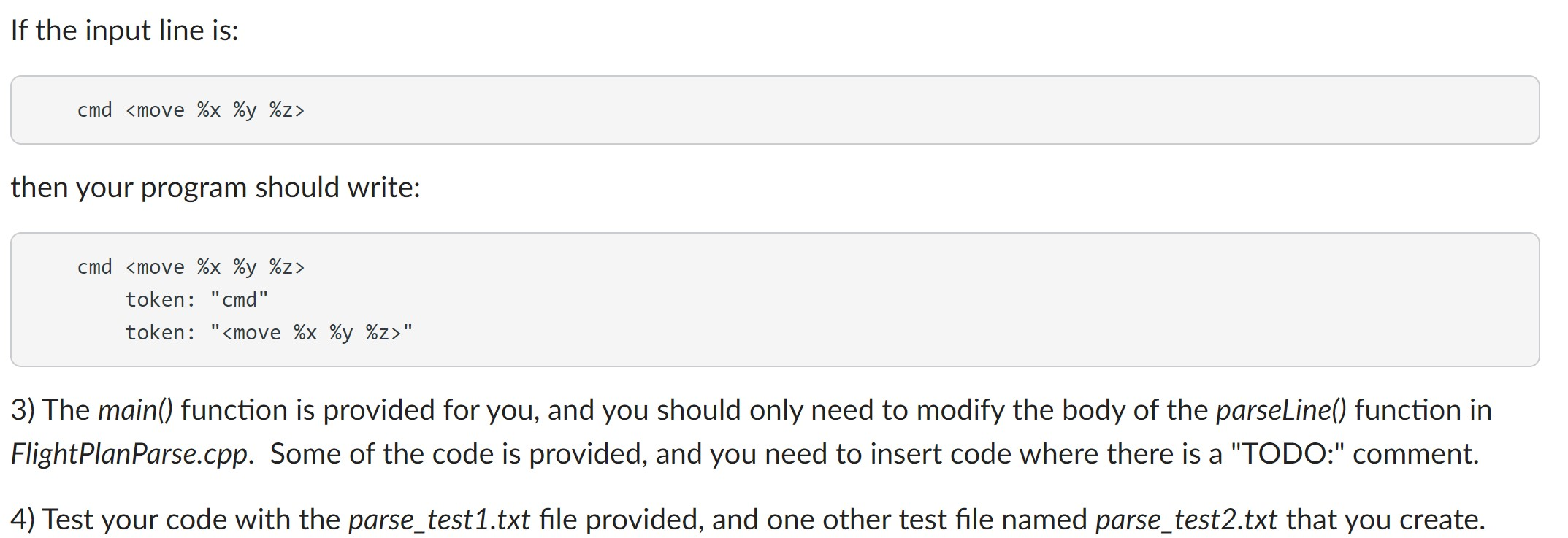 2) The program should print each input line on the | Chegg.com