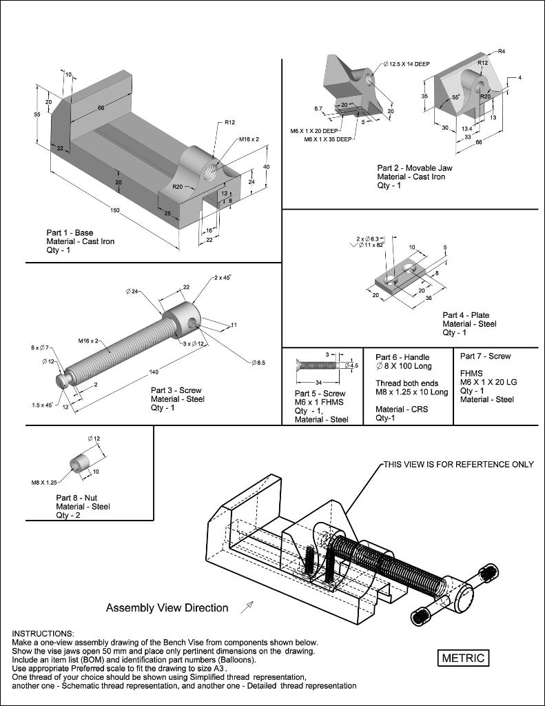 Include an item list (BOM) and identification part | Chegg.com