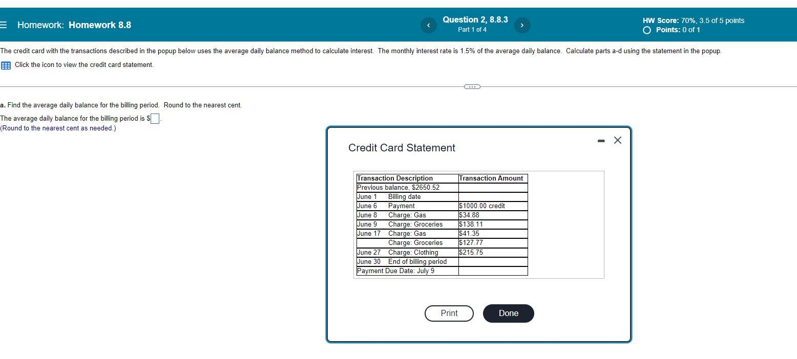Solved Homework: Homework 8.8 Question 2, 8.8.3 Part 1 of 4 | Chegg.com