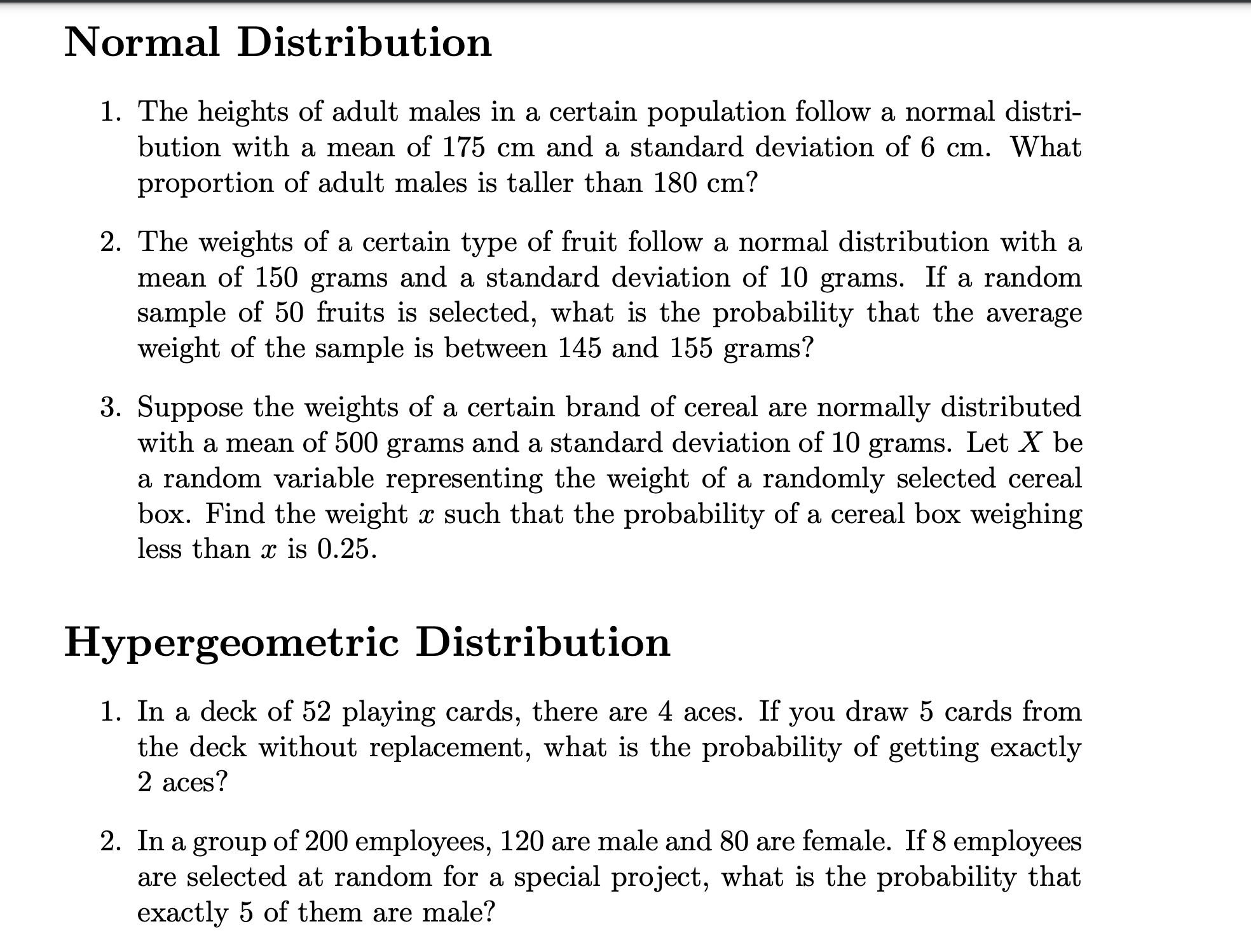 Solved 1. The heights of adult males in a certain population | Chegg.com