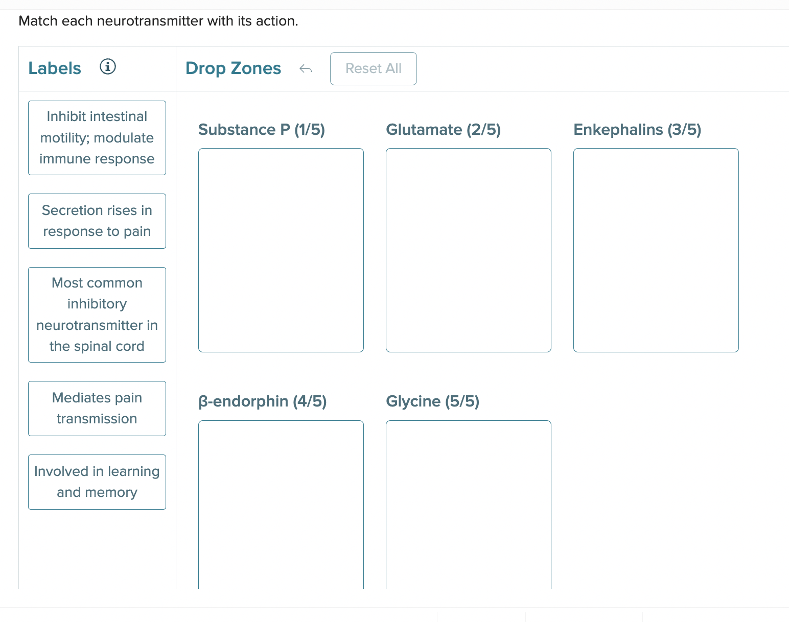 Solved Match each neurotransmitter with its action. | Chegg.com