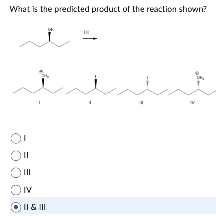 Solved What is the predicted product of the reaction shown? | Chegg.com