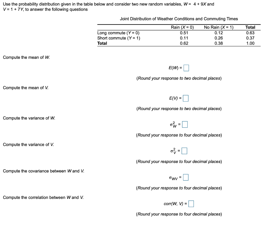 Solved Use the probability distribution given in the table | Chegg.com