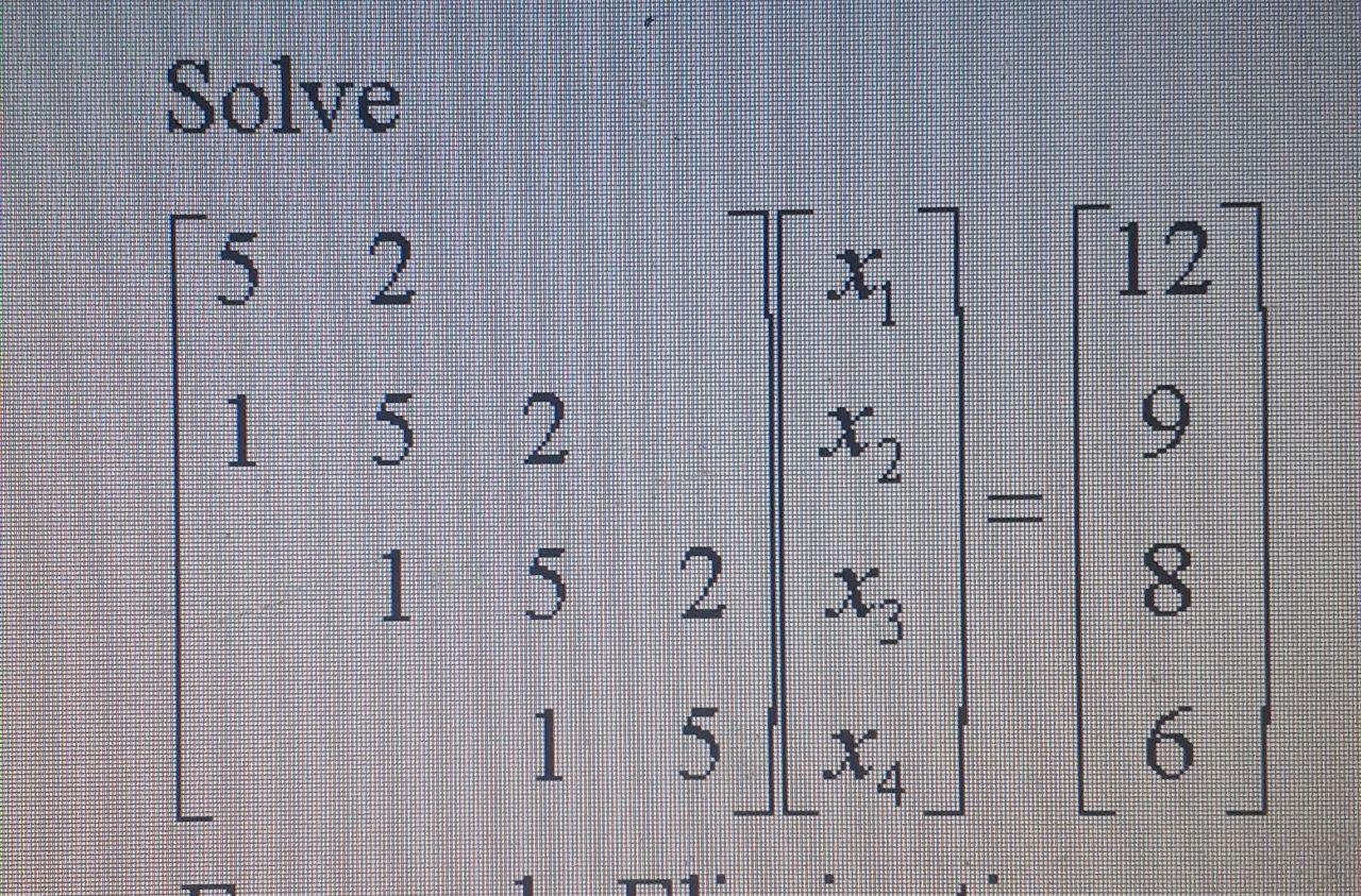 Solved solve this by Tridiagonal System via mathlab code not | Chegg.com