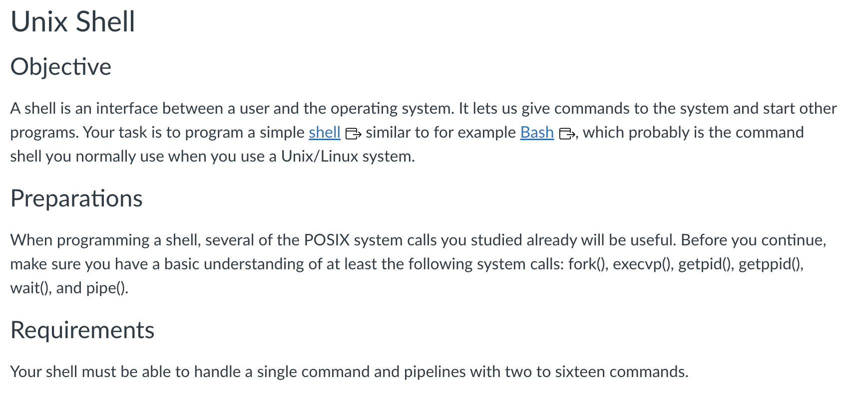 Solved Objective A shell is an interface between a user and | Chegg.com