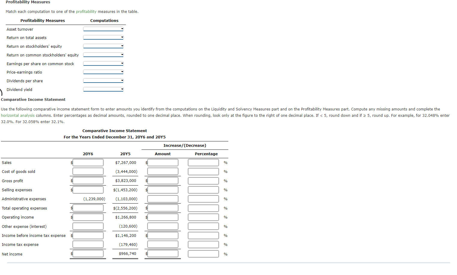 Solved Mastery Problem: Financial Statement Analysis | Chegg.com