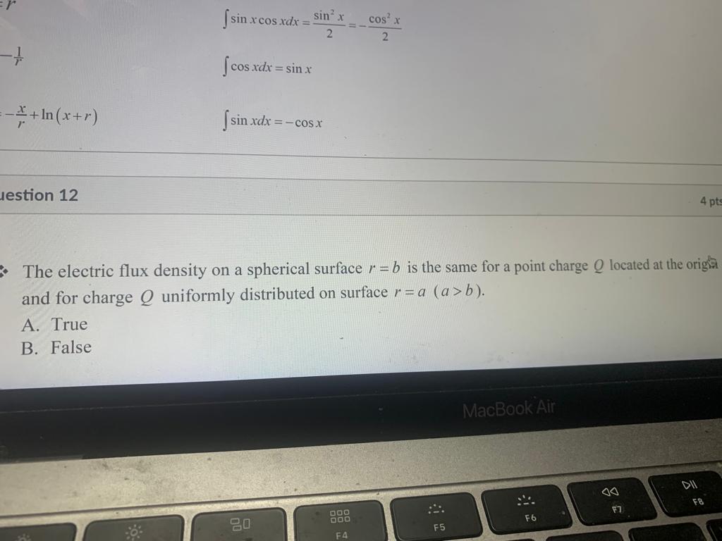 Solved ∫sinxcosxdx=2sin2x=−2cos2x∫cosxdx=sinx∫sinxdx=−cosx | Chegg.com
