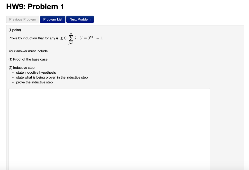 Solved HW9: Problem 1 Previous Problem Problem List Next | Chegg.com