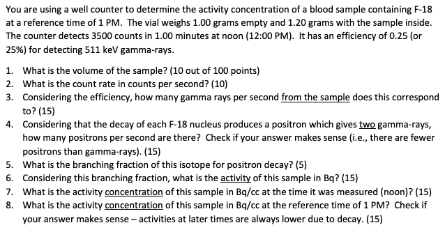 You are using a well counter to determine the | Chegg.com