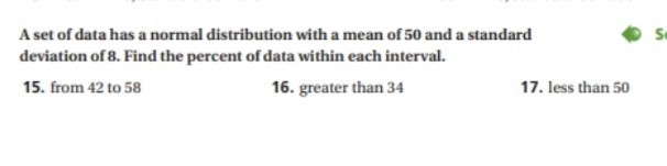 Solved A set of data has a normal distribution with a mean | Chegg.com