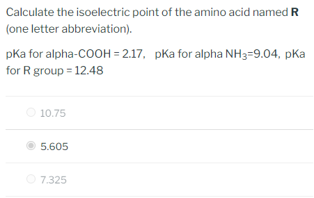 Solved Calculate the isoelectric point of the amino acid | Chegg.com