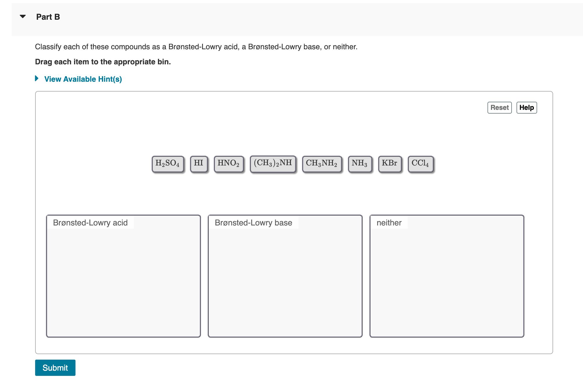 Solved Learning Goal: To recognize acids, bases, and | Chegg.com