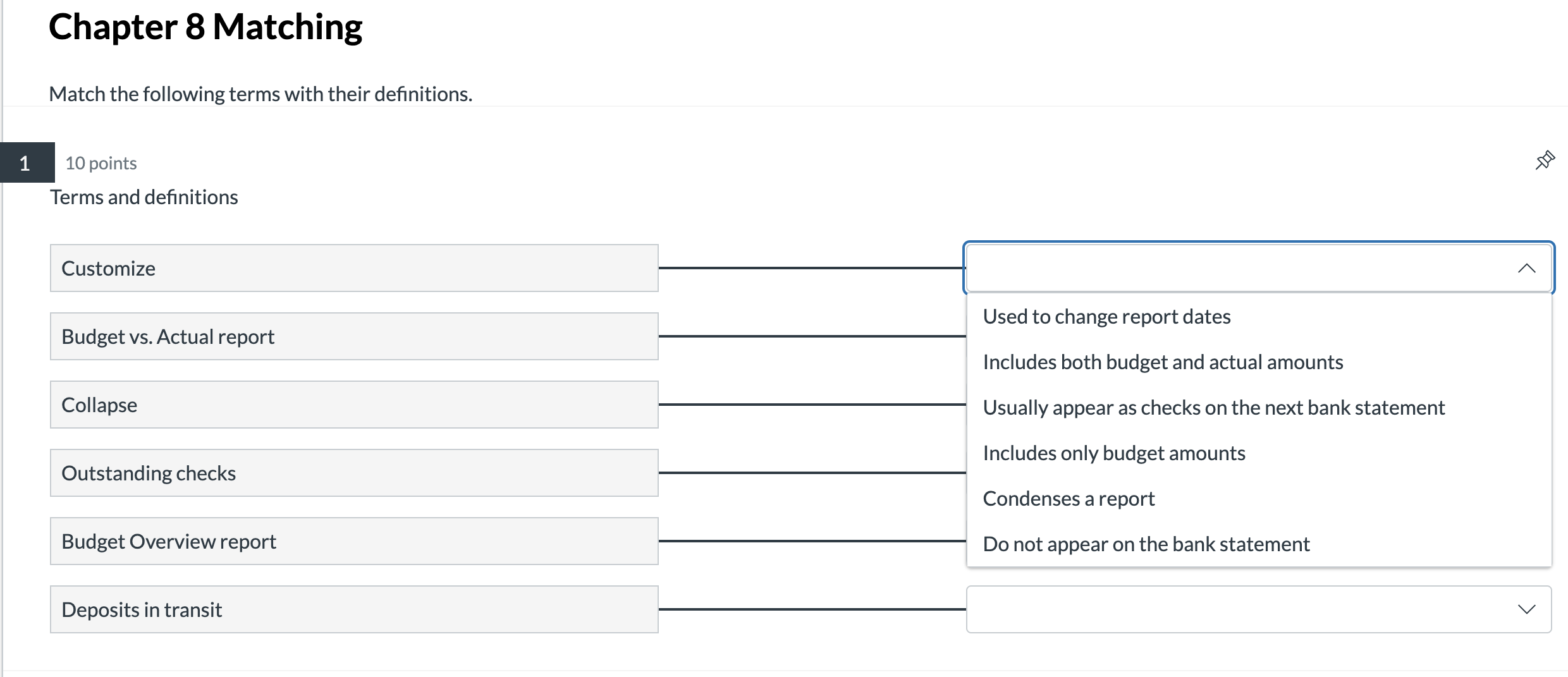 Solved Chapter 8 ﻿MatchingMatch the following terms with | Chegg.com