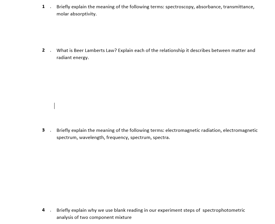 Solved 1. Briefly explain the meaning of the following | Chegg.com