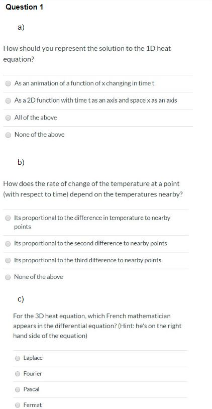 Solved How should you represent the solution to the 1D | Chegg.com