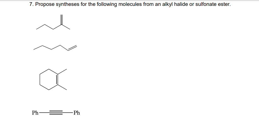 Solved Propose syntheses for the following molecules from an | Chegg.com