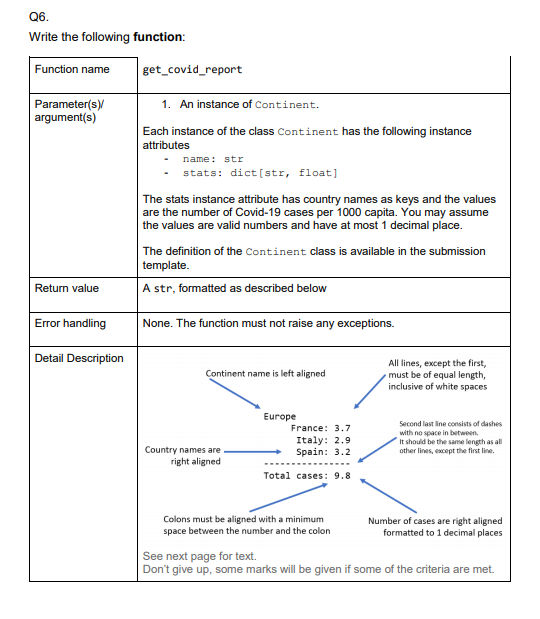 Solved Q6. Write the following function: Function name | Chegg.com