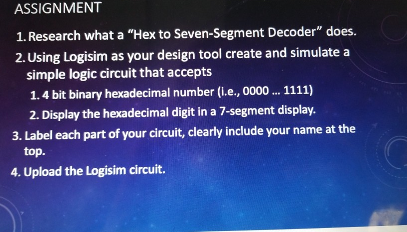 Solved Hexadecimal Decoder To 7 Segment Display Comments