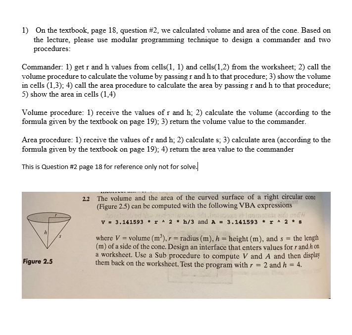 Solved 1) On the textbook, page 18, question #2, we | Chegg.com