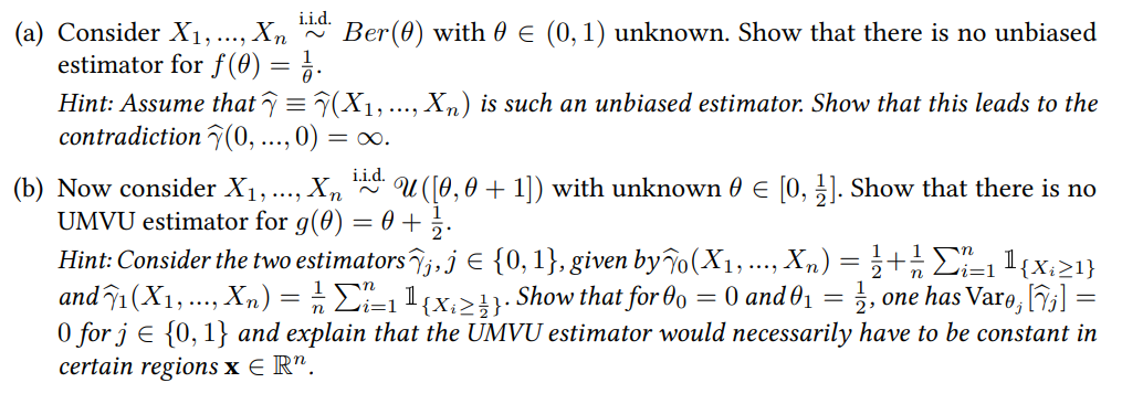 Solved (a) Consider X1,…,Xn∼ i.i.d. Ber(θ) with θ∈(0,1) | Chegg.com