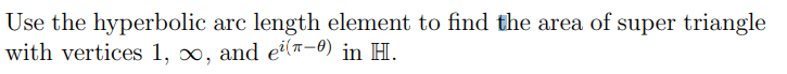 Solved Prove that Use the hyperbolic arc length element to | Chegg.com