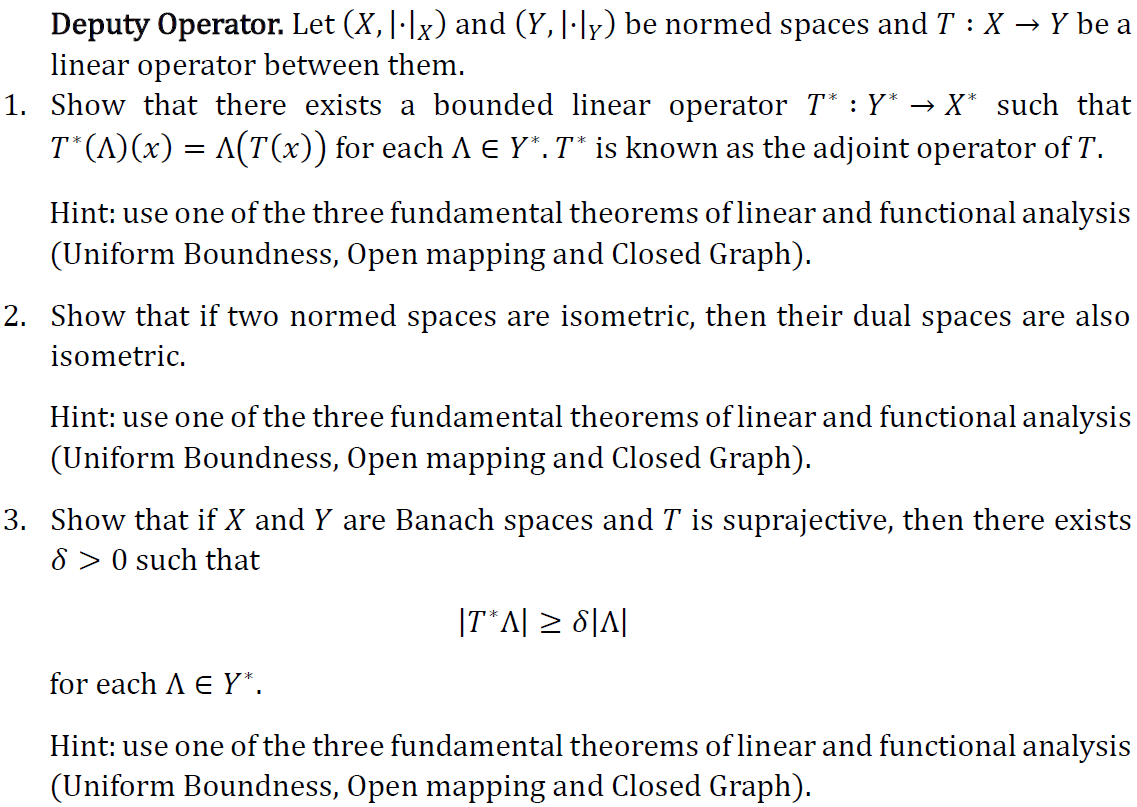Solved THIS IS LINEAR AND FUNCTIONAL ANALYSIS. ADVANCED | Chegg.com