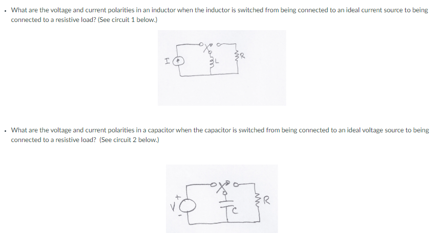 Solved - What are the voltage and current polarities in an | Chegg.com