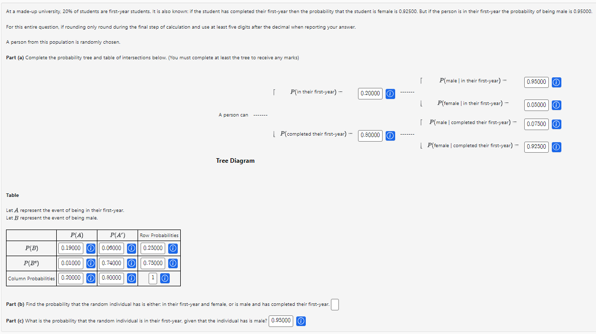 Solved At a made-up university, 20% ﻿of students are | Chegg.com