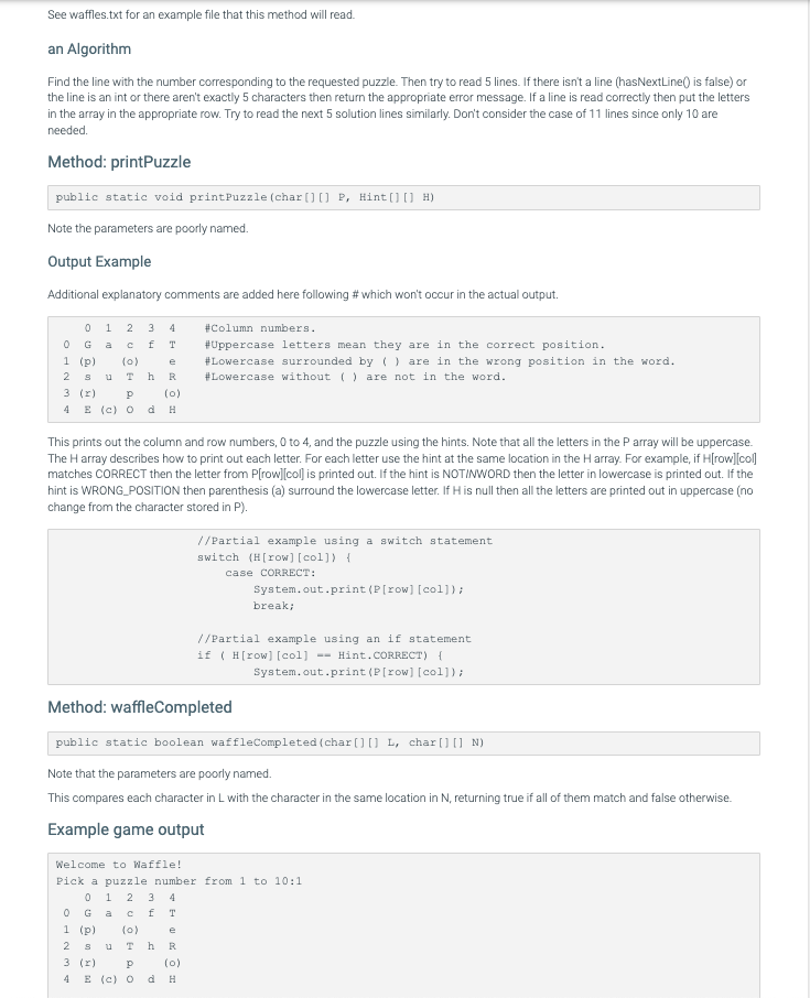 Solved 12.9⋆⋆⋆zyLab: Waffle (Required \& Human Graded) This | Chegg.com