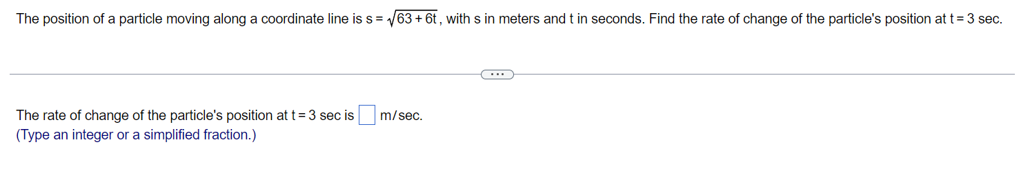 Solved The position of a particle moving along a coordinate | Chegg.com