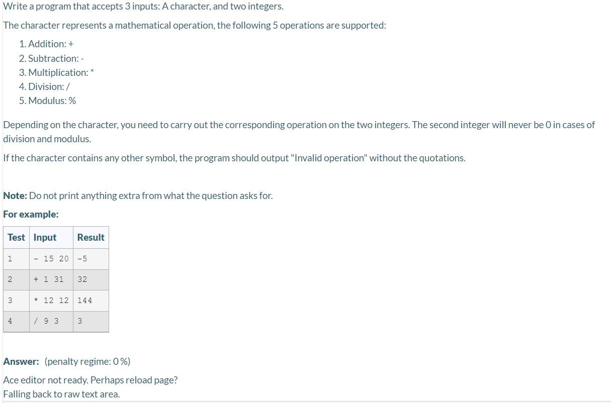 Solved Write a program that accepts 3 inputs: A character, | Chegg.com