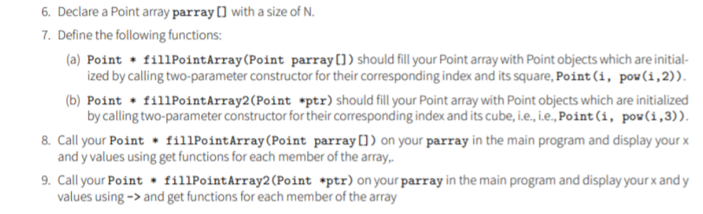 Solved // declare a Point of type struct Point int x; int y; | Chegg.com