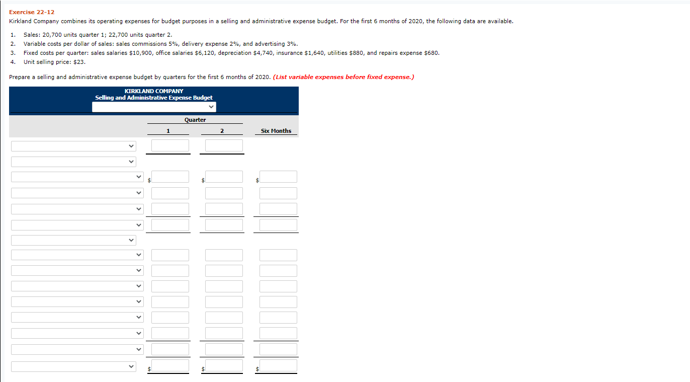 Solved Exercise 22-12 Kirkland Company combines its | Chegg.com