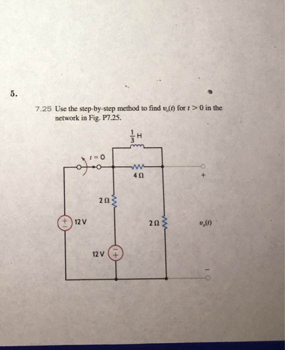 Solved Use the step-by-step method to find v_0(t) for t > 0 | Chegg.com