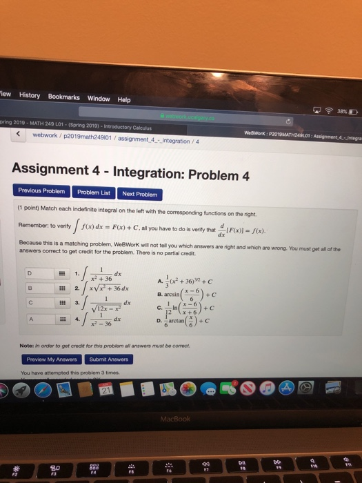 Solved View History Bookmarks Window Help | Chegg.com