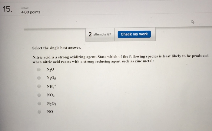 Solved 15. value: 4.00 points 2 attempts left Check my work | Chegg.com
